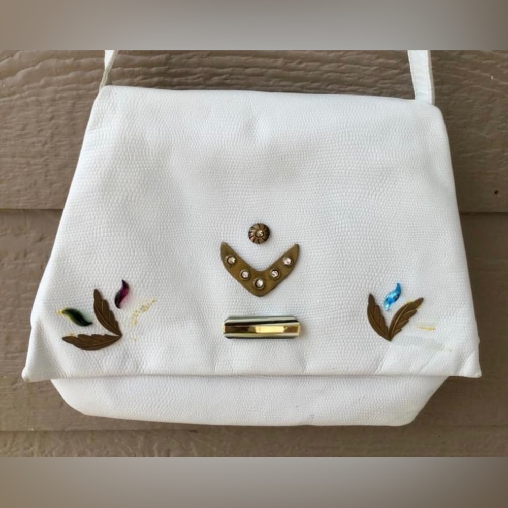 Genuine Leather Cuir Veritable White Purse- Made It I… - Gem